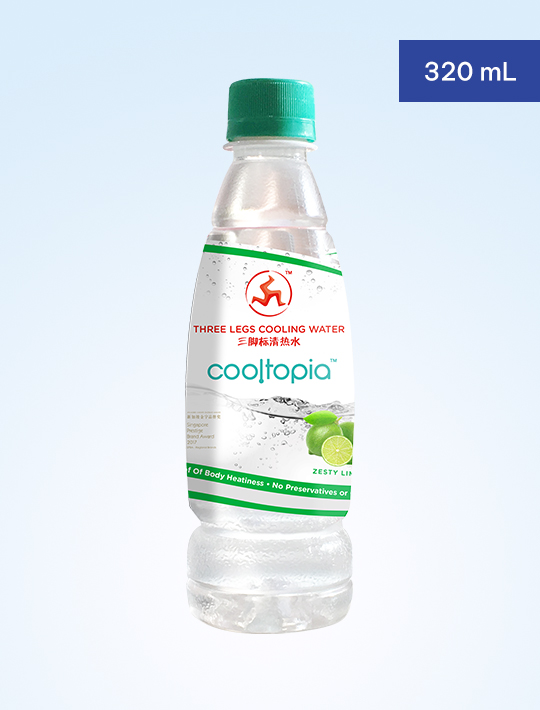 Bottled Water : Three Legs Cooltopia Cooling Water – Zesty Lime