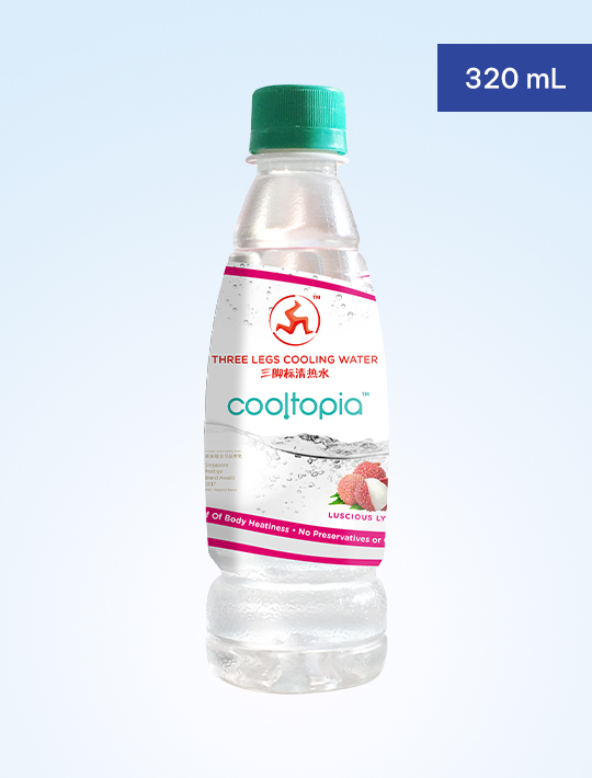 Bottled Water : Three Legs Cooltopia Cooling Water – Luscious Lychee